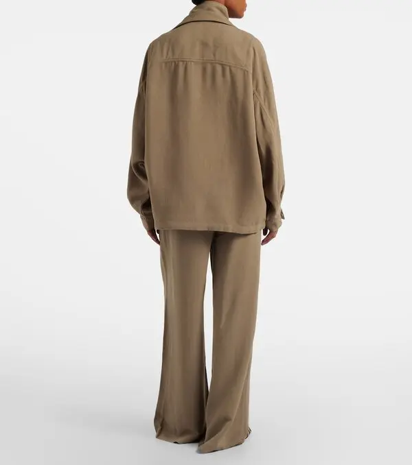 THE FRANKIE SHOP Marfa Pleated Wide-leg Trousers
