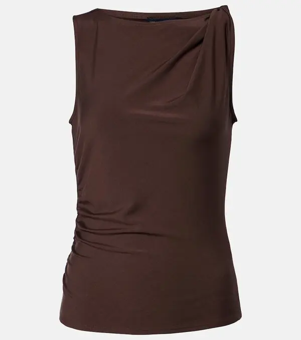 Veronica Beard Otessa Jersey Top - Brown