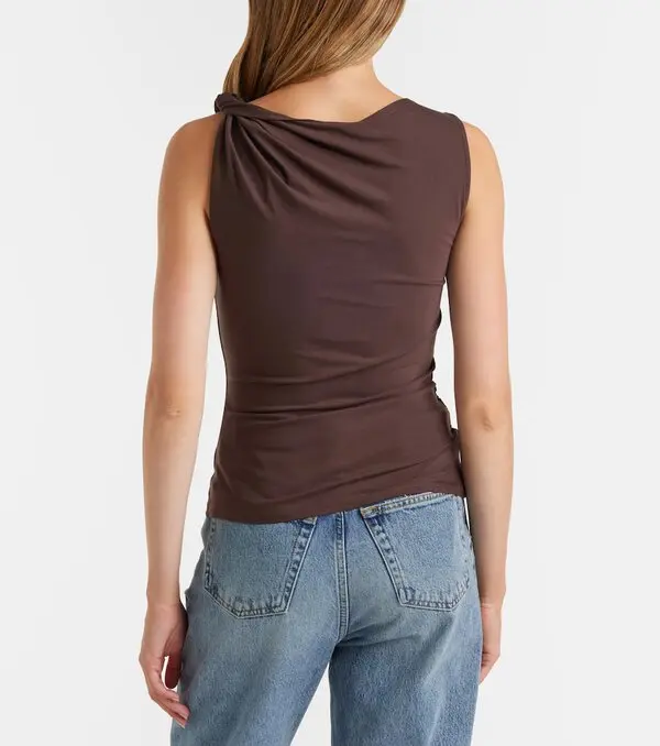 Veronica Beard Otessa Jersey Top - Brown