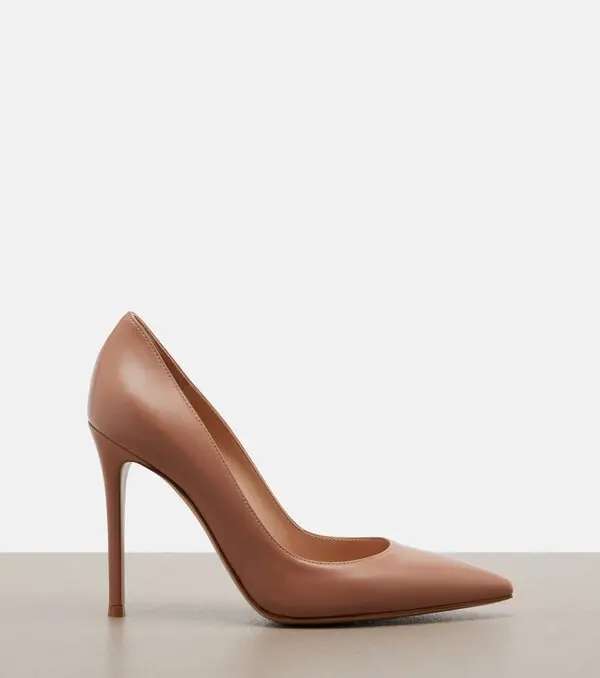 GIANVITO ROSSI Leather Pumps - Beige