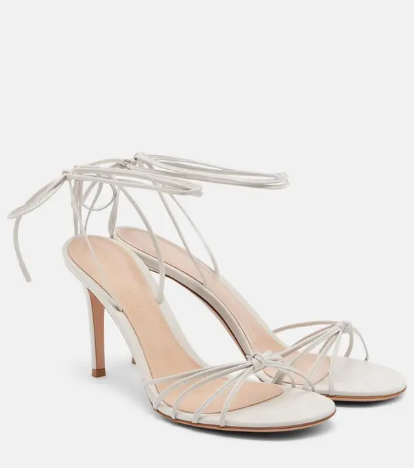 GIANVITO ROSSI Malé Leather Sandals - White