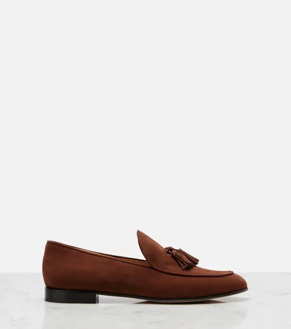 GIANVITO ROSSI Tasseled Suede Loafers