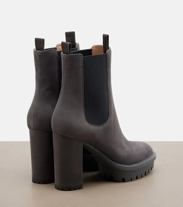 GIANVITO ROSSI Barry Suede Chelsea Boots - Grey