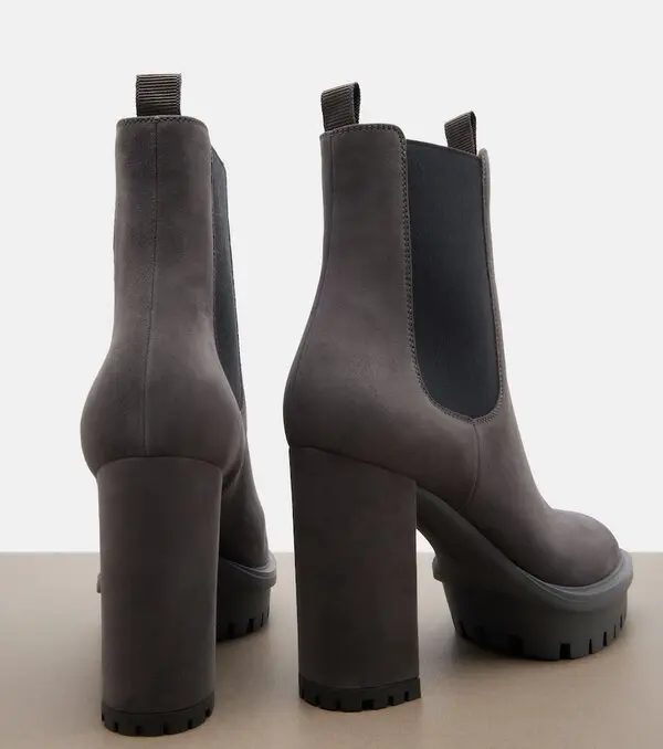 GIANVITO ROSSI Barry Suede Chelsea Boots - Grey