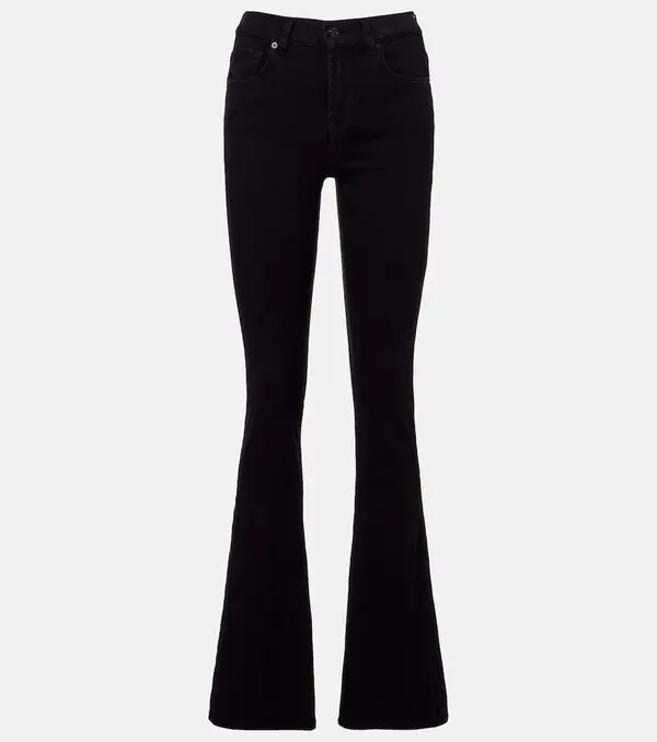 7 For All Mankind Mid-rise Bootcut Jeans - Black