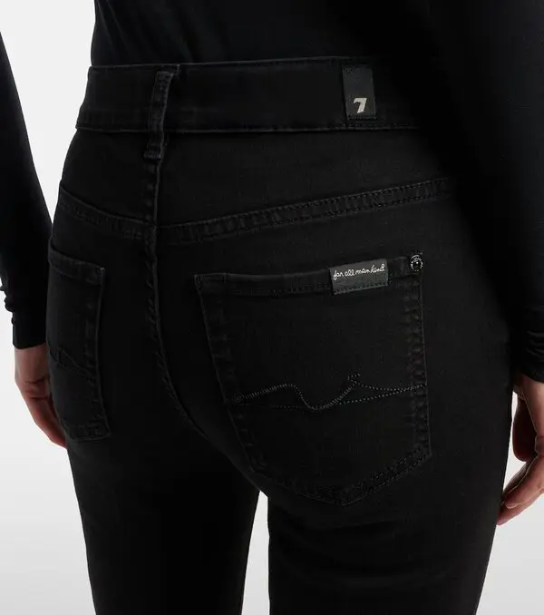 7 For All Mankind Mid-rise Bootcut Jeans - Black