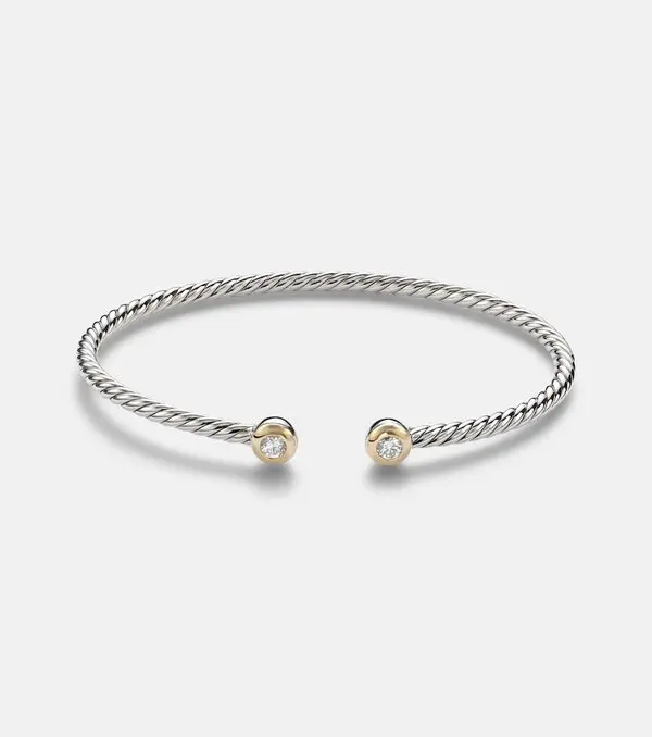 David Yurman Micro Cable Flex Bangle - Silver