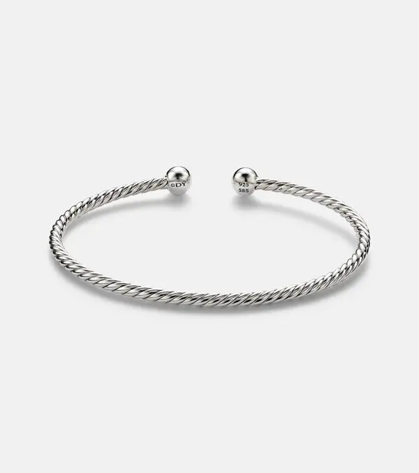 David Yurman Micro Cable Flex Bangle - Silver