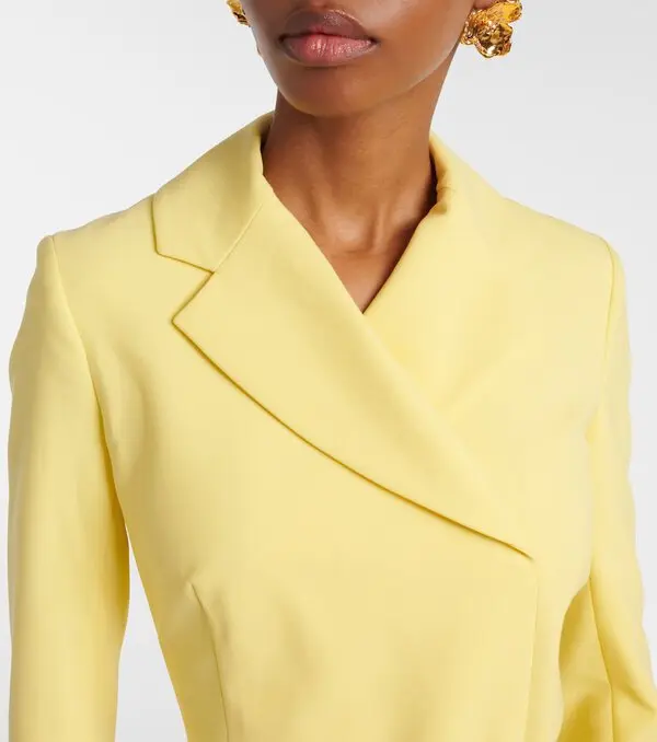 EMILIA WICKSTEAD Kalonice Crêpe Midi Dress - Yellow