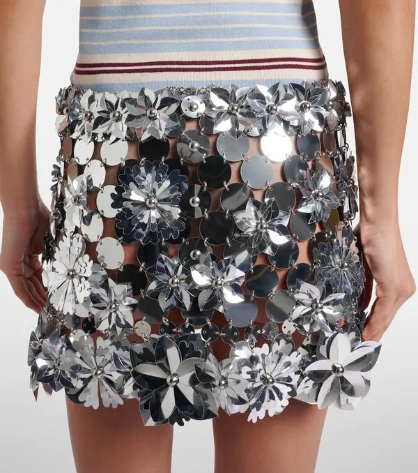 Rabanne Embellished Chainmail Miniskirt
