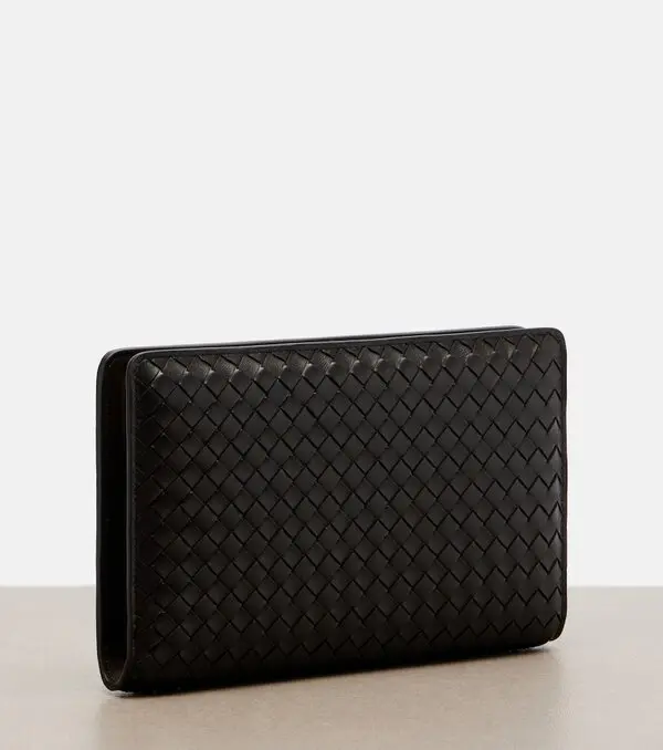 Bottega Veneta Intrecciato Leather Agenda Clutch
