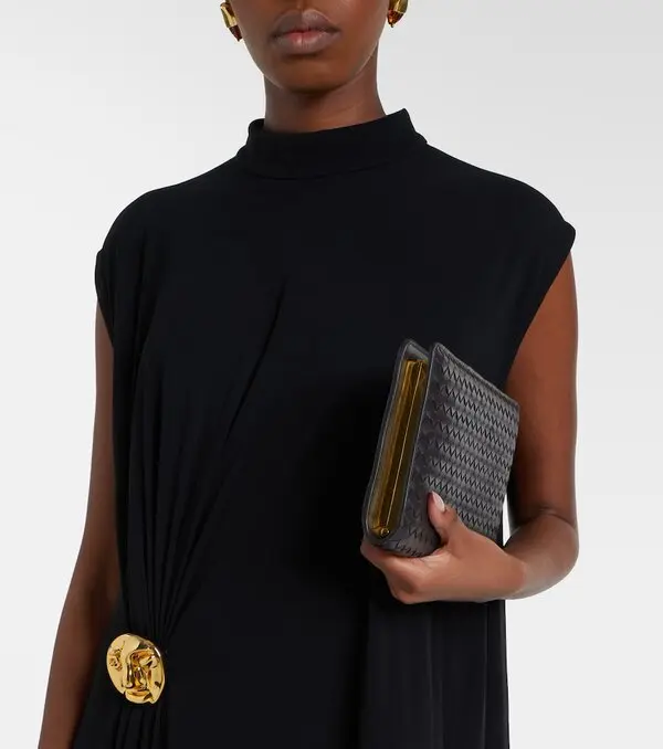 Bottega Veneta Intrecciato Leather Agenda Clutch