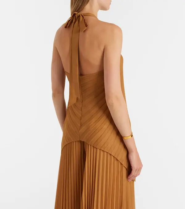 Max Mara Valzer Pleated Top - Brown