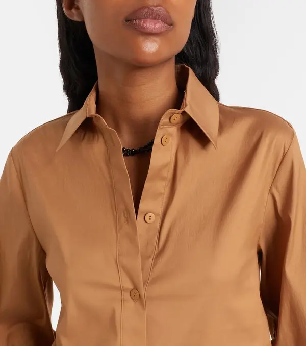 Max Mara Fertile Cotton-blend Shirt - Brown