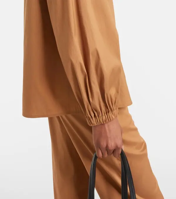 Max Mara Fertile Cotton-blend Shirt - Brown