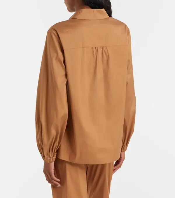 Max Mara Fertile Cotton-blend Shirt - Brown