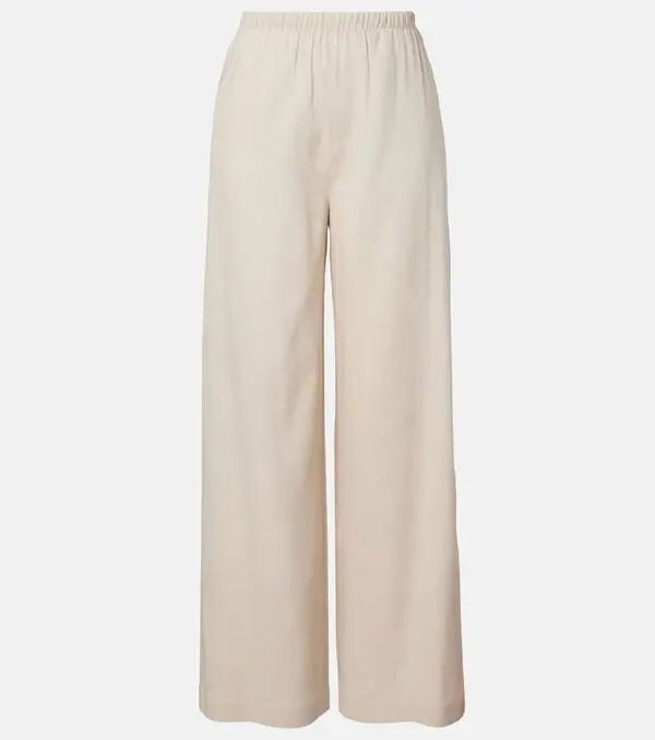 Max Mara Destino Linen-blend Wide-leg Silhouette - Beige