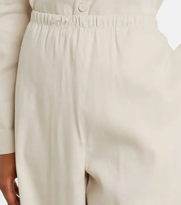 Max Mara Destino Linen-blend Pants - Beige