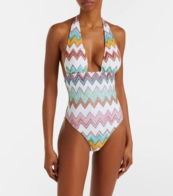 Missoni Zigzag Lurex One-piece Swimsuit - Multicoloured