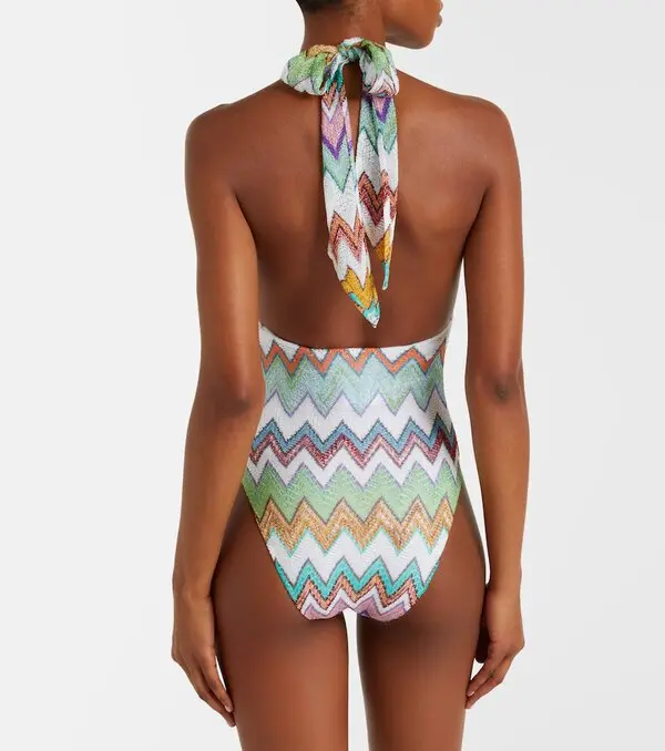 Missoni Zigzag Lurex One-piece Swimsuit - Multicoloured