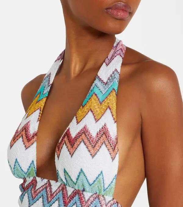 Missoni Zigzag Lurex One-piece Swimsuit - Multicoloured