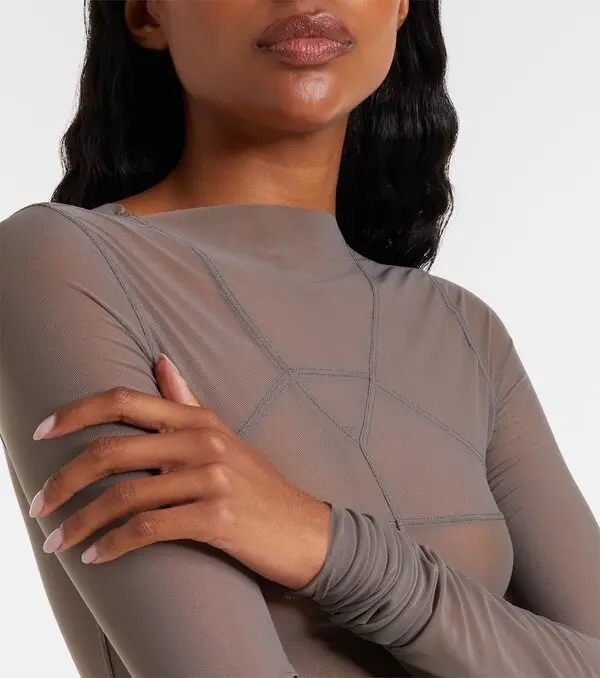 Rick Owens Temple Sheer Tulle Top - Grey