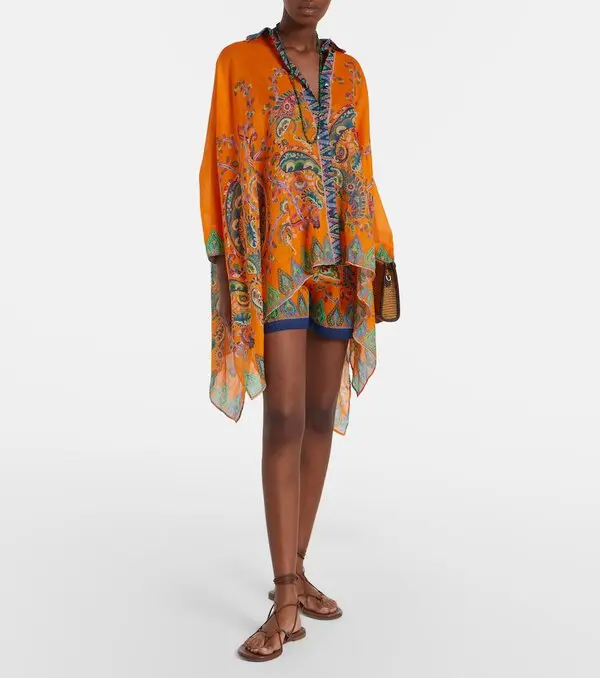 Etro Paisley High-rise Shorts - Multicoloured