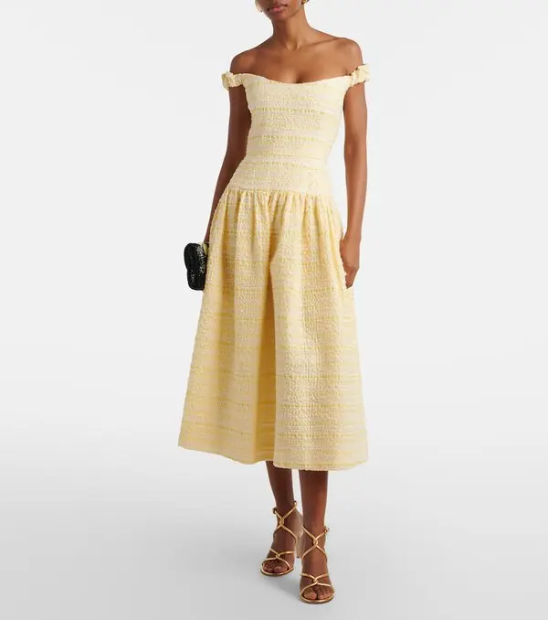 MARKARIAN Georgie Cotton-blend Organza Midi Dress