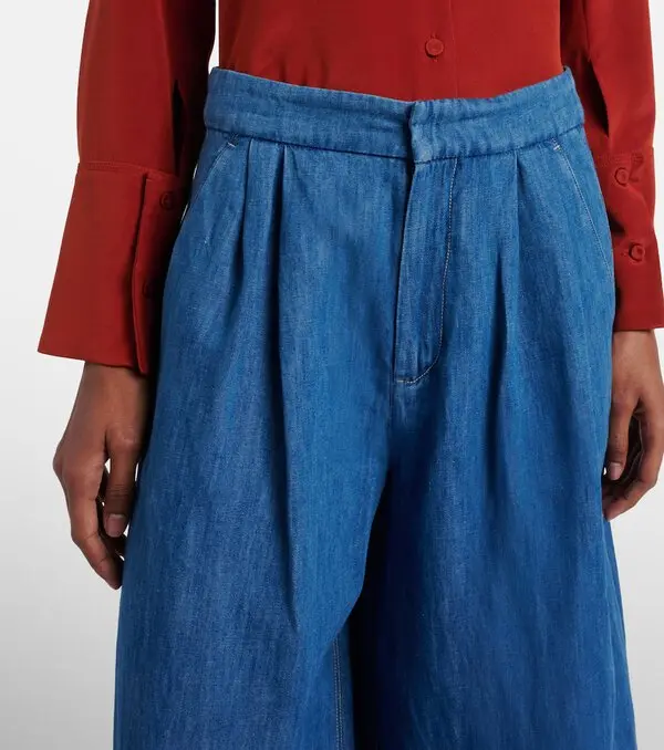 Max Mara Nastro Cropped Wide-leg Jeans