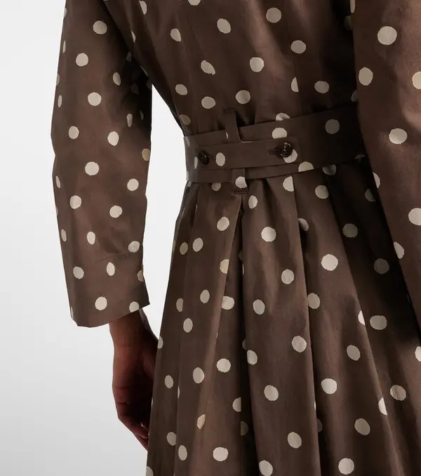Max Mara Pesche Polka-dot Cotton Shirt Dress