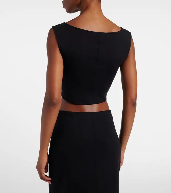 Max Mara Dire Cotton-blend Crop Top