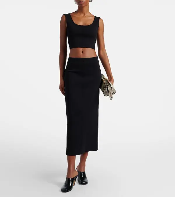 Max Mara Dire Cotton-blend Crop Top