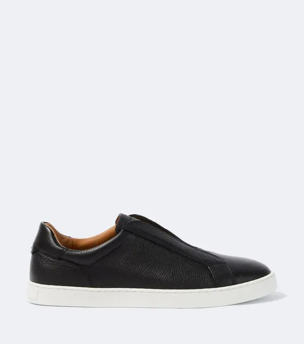 Magnanni Costa Slip-on Leather Loafers - Black
