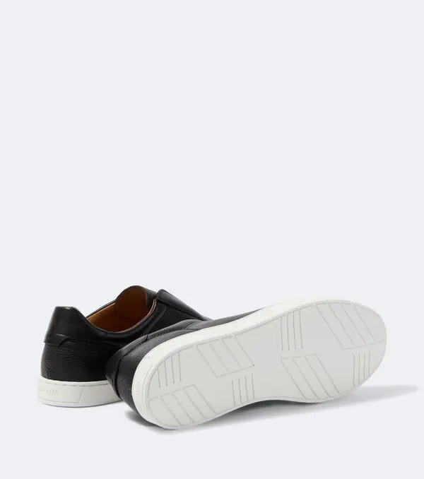 Magnanni Costa Slip-on Leather Loafers - Black