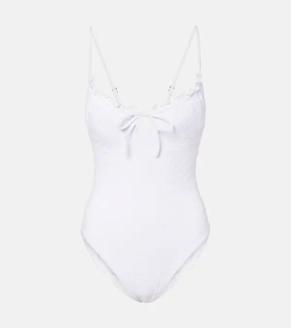 Polo Ralph Lauren Broderie Anglaise One-piece Swimsuit - White