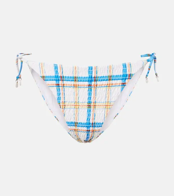 Polo Ralph Lauren Checked Bikini Bottom - White