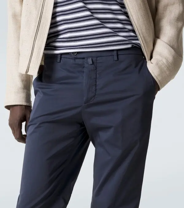 Kiton Cotton-blend Chinos - Blue