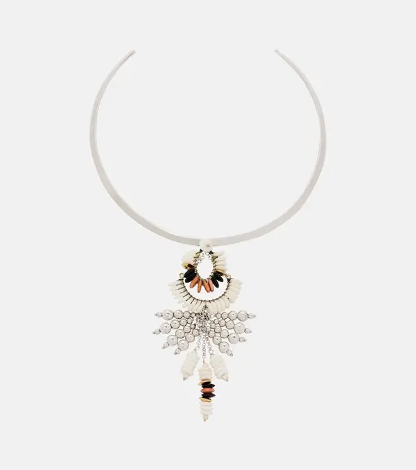 Isabel Marant Étoile Lyna Beaded Pendant Necklace - Silver