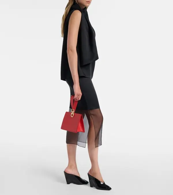 FERRAGAMO Gancio Mini Leather Top-handle Bag