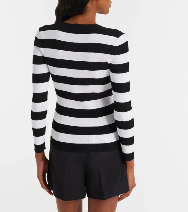 Max Mara Vello Ribbed-knit Striped Sweater