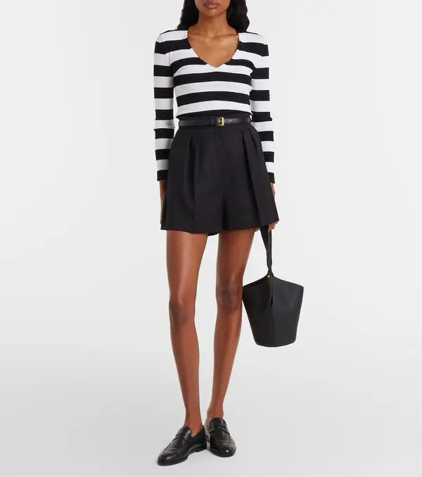 Max Mara Vello Ribbed-knit Striped Sweater