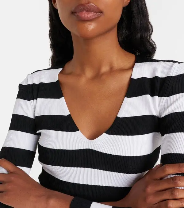 Max Mara Vello Ribbed-knit Striped Sweater