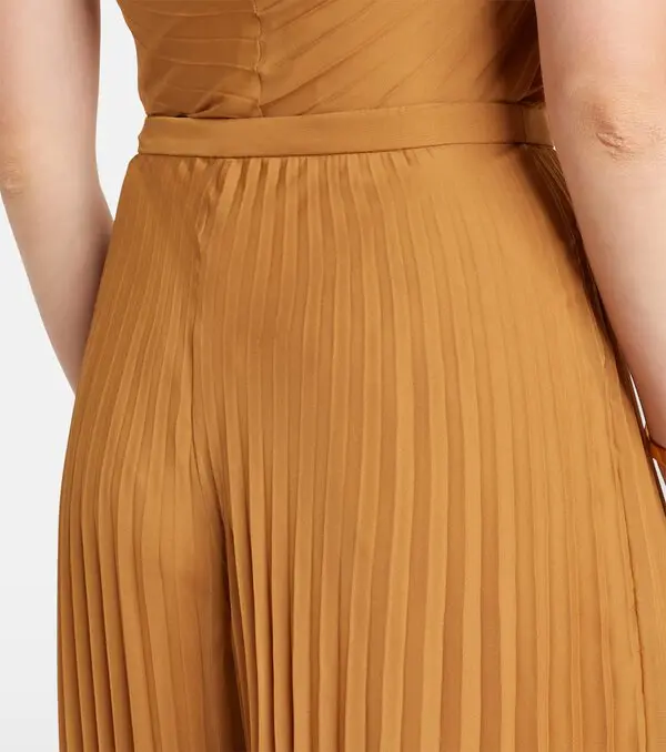 Max Mara Grembo Pleated Wide-leg Pants - Beige