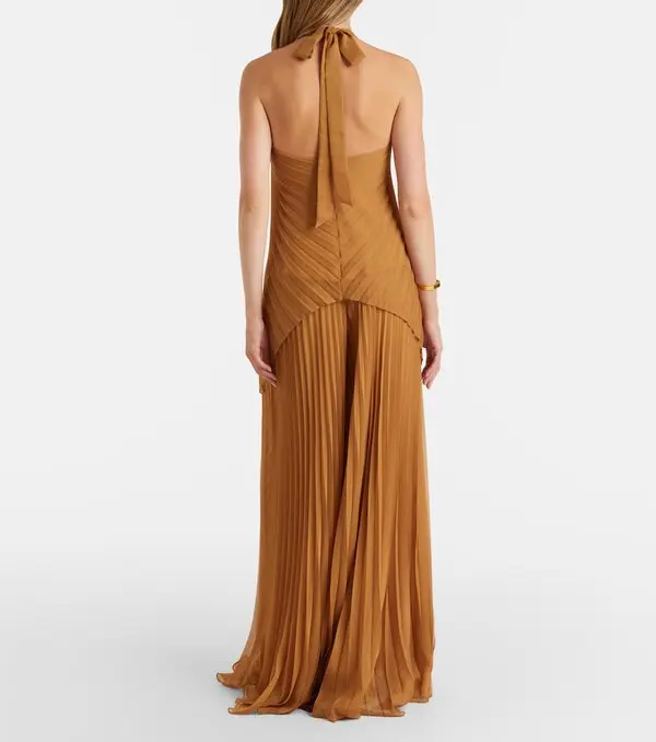 Max Mara Grembo Pleated Wide-leg Pants - Beige