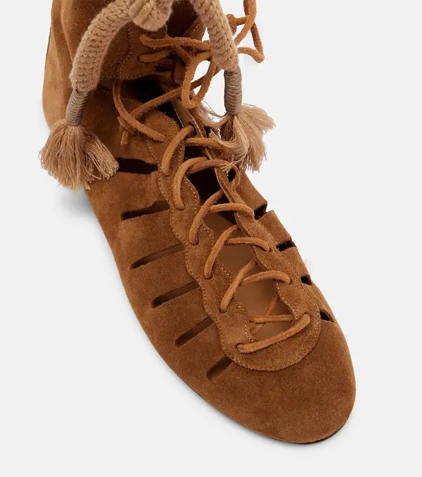 Isabel Marant Étoile Liade Suede Lace-up Ankle Boots - Brown