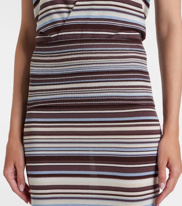 AYA MUSE Knitted Striped Maxi Skirt