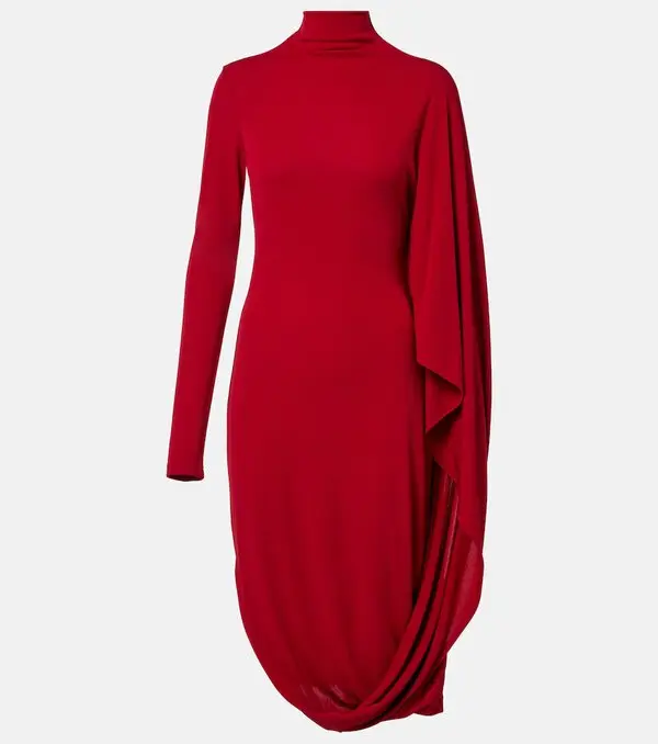 Stella McCartney Caped Crepe Jersey Minidress