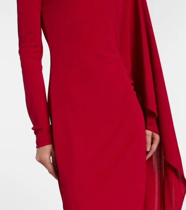 Stella McCartney Caped Crepe Jersey Minidress