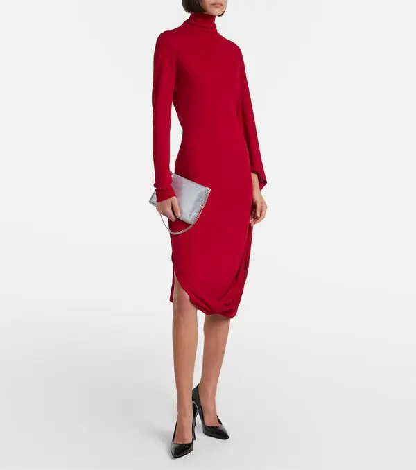 Stella McCartney Caped Crepe Jersey Minidress