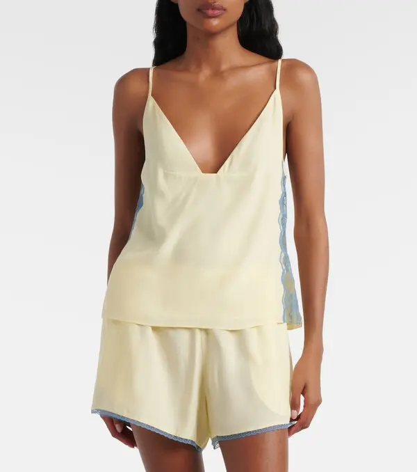 SIR. Lace-trimmed Silk Camisole